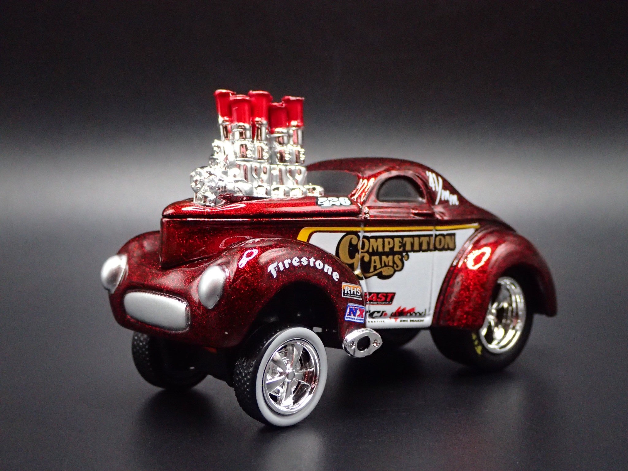 1941 41 WILLYS COUPE NHRA GASSER COMPETITION CAMS 1:64 SCALE DIECAST M – Burning Rubber Toy Company