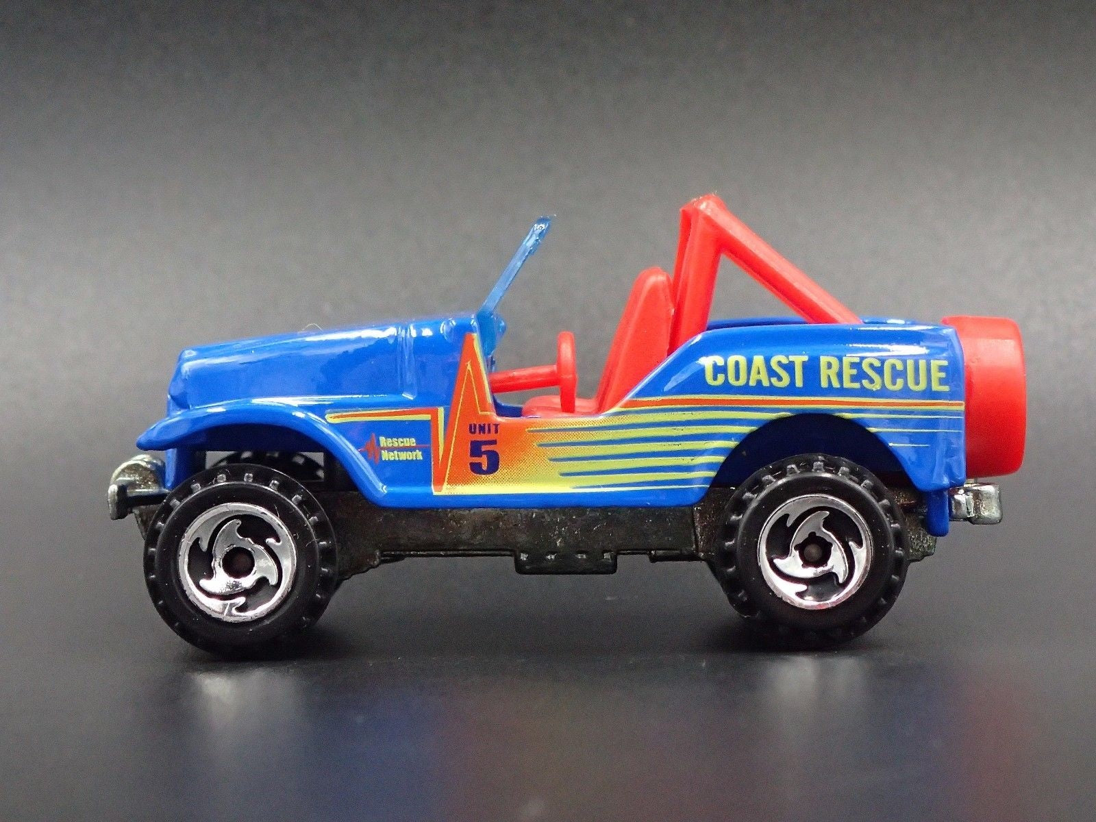 1986-1995 JEEP WRANGLER CJ7 YJ COAST RESCUE 1:64 SCALE DIORAMA DIECAST ...