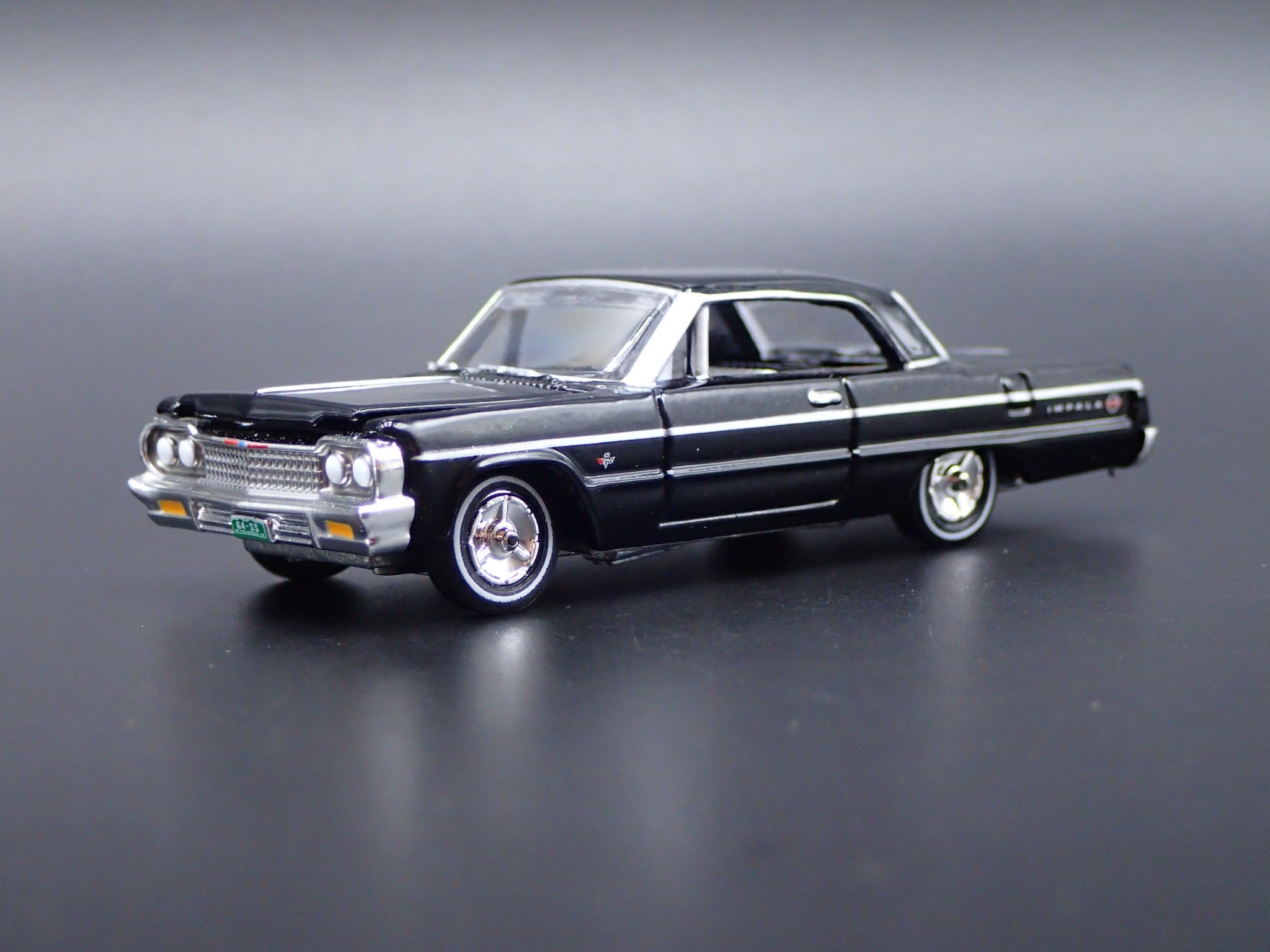 1964 64 CHEVY CHEVROLET IMPALA SS 409 BLACK 1:64 SCALE DIORAMA DIECAST ...