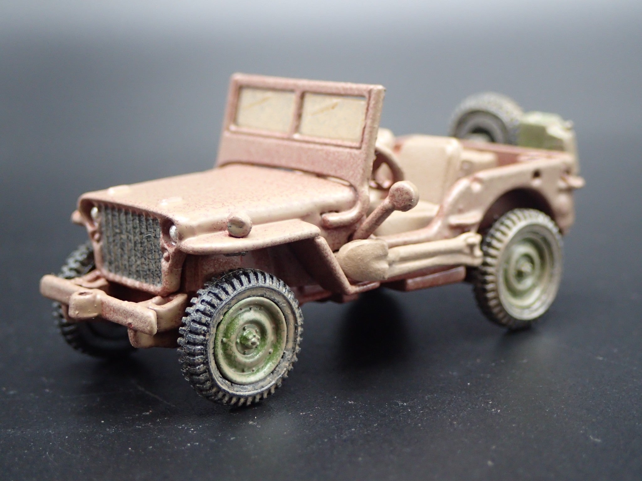 1944 JEEP MB WILLYS USA MILITARY CUSTOM BARN FIND 1:64 SCALE DIECAST M ...