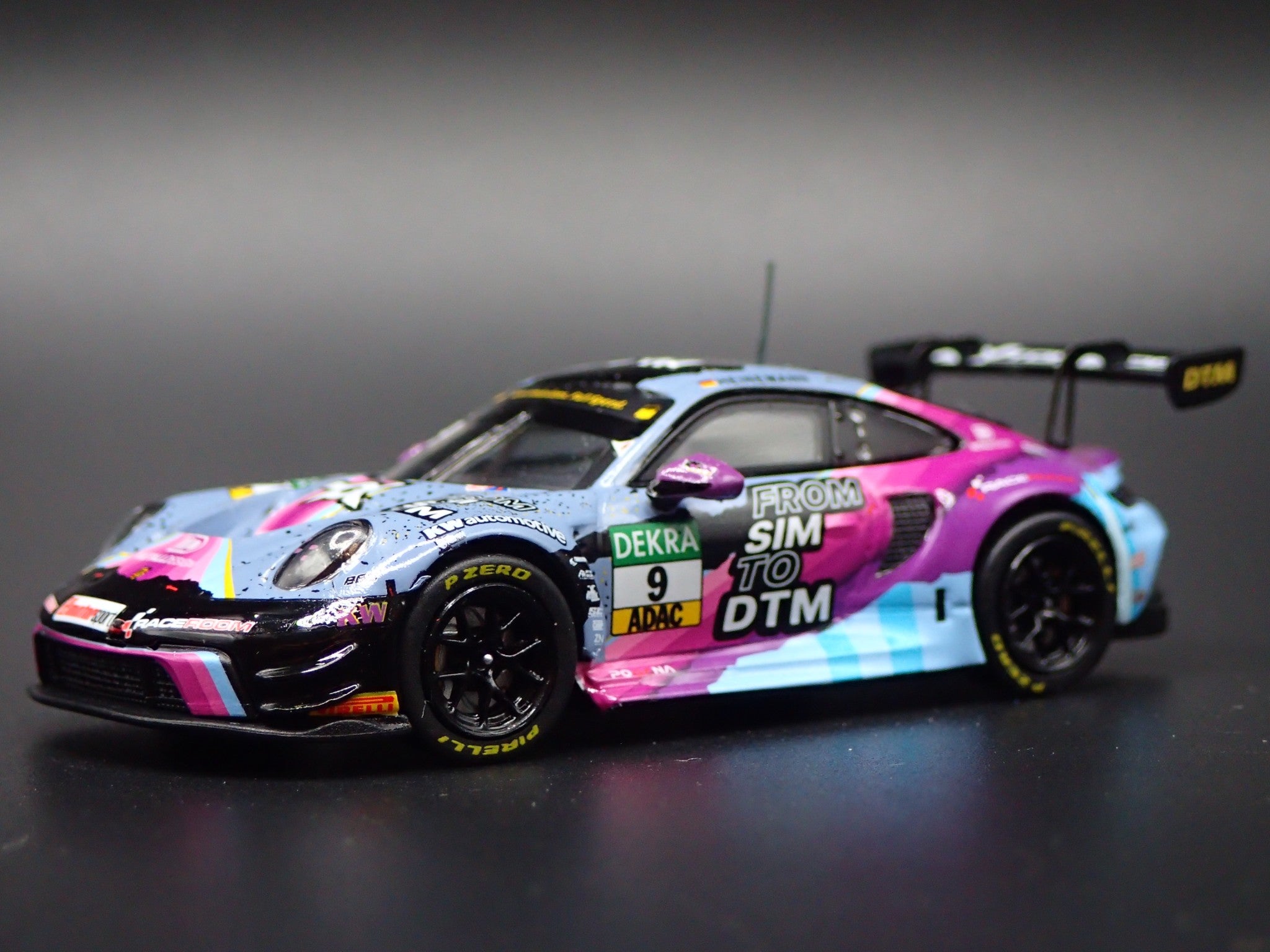 PORSCHE 911 GT3 R DTM 2023 TIM HEINEMANN 1:64 SCALE DIORAMA DIECAST MO ...