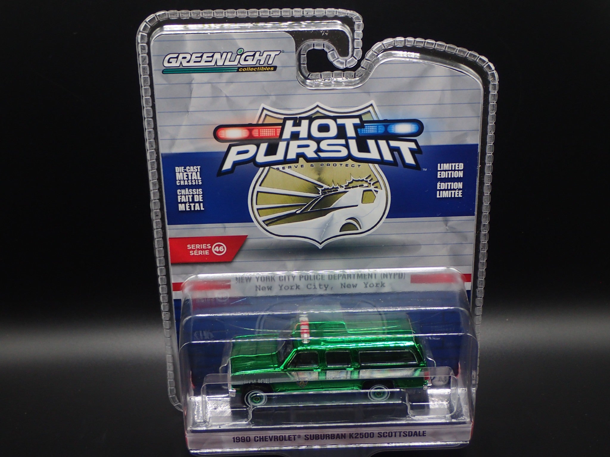 2025 GREENLIGHT GREEN MACHINE 1990 CHEVY SUBURBAN K2500 NYPD HOT PURSU ...