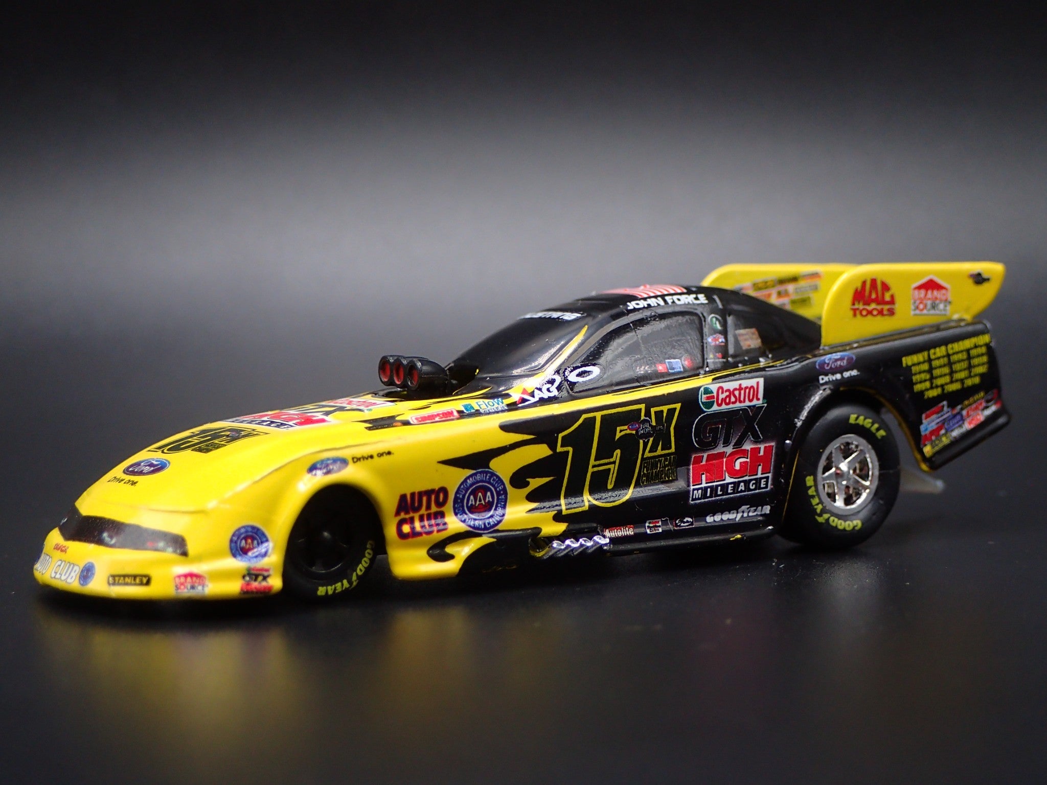 2011 FORD MUSTANG FUNNY CAR JOHN FORCE CASTROL GTX 1:64 SCALE DIECAST ...