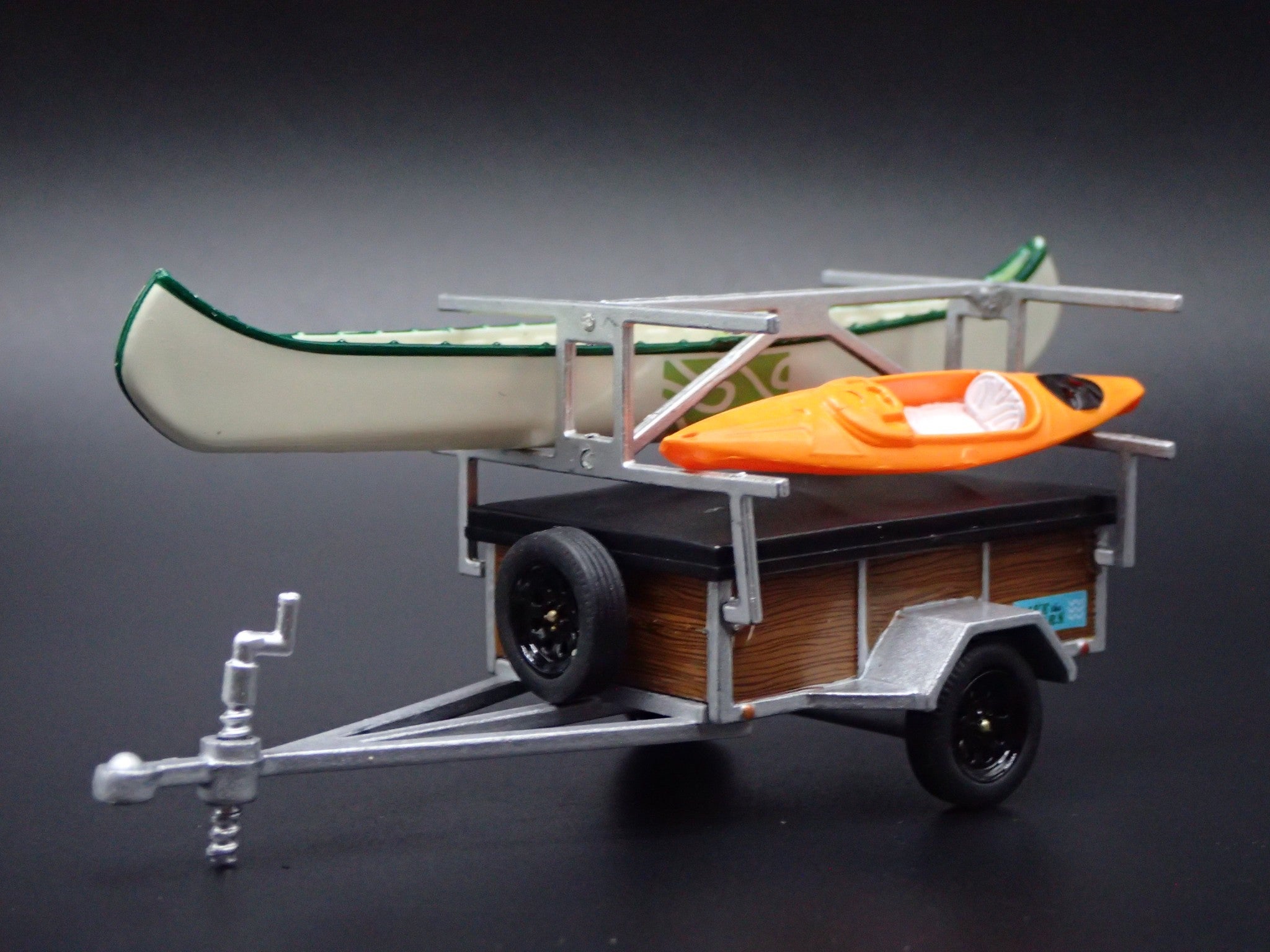 CANOE AND KAYAK TRAILER HITCH 1:64 SCALE DIORAMA COLLECTIBLE DIECAST M ...