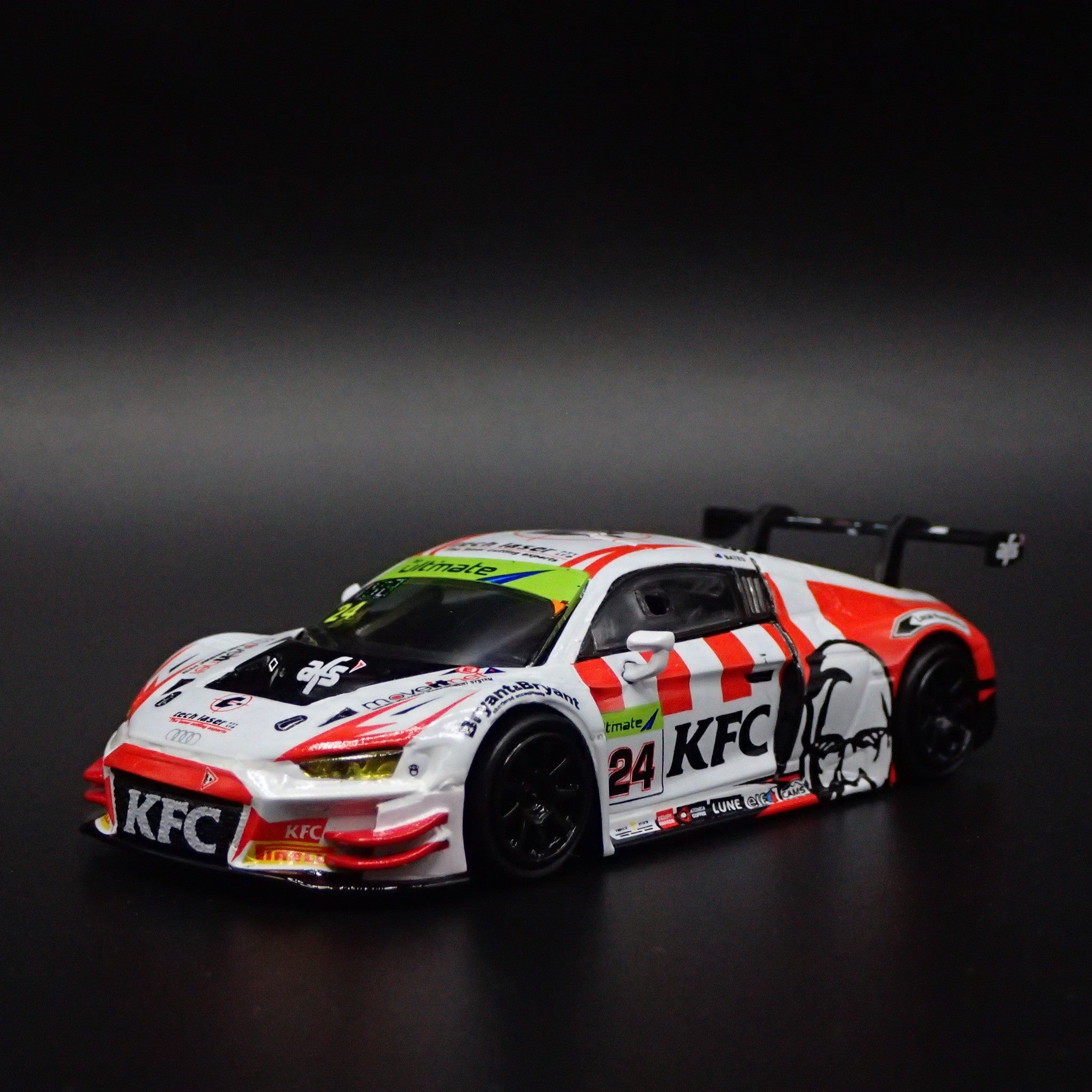 2019 19 AUDI R8 LMS #24 KFC TONY BATES GT CHAMP 1:64 SCALE DIECAST MOD ...