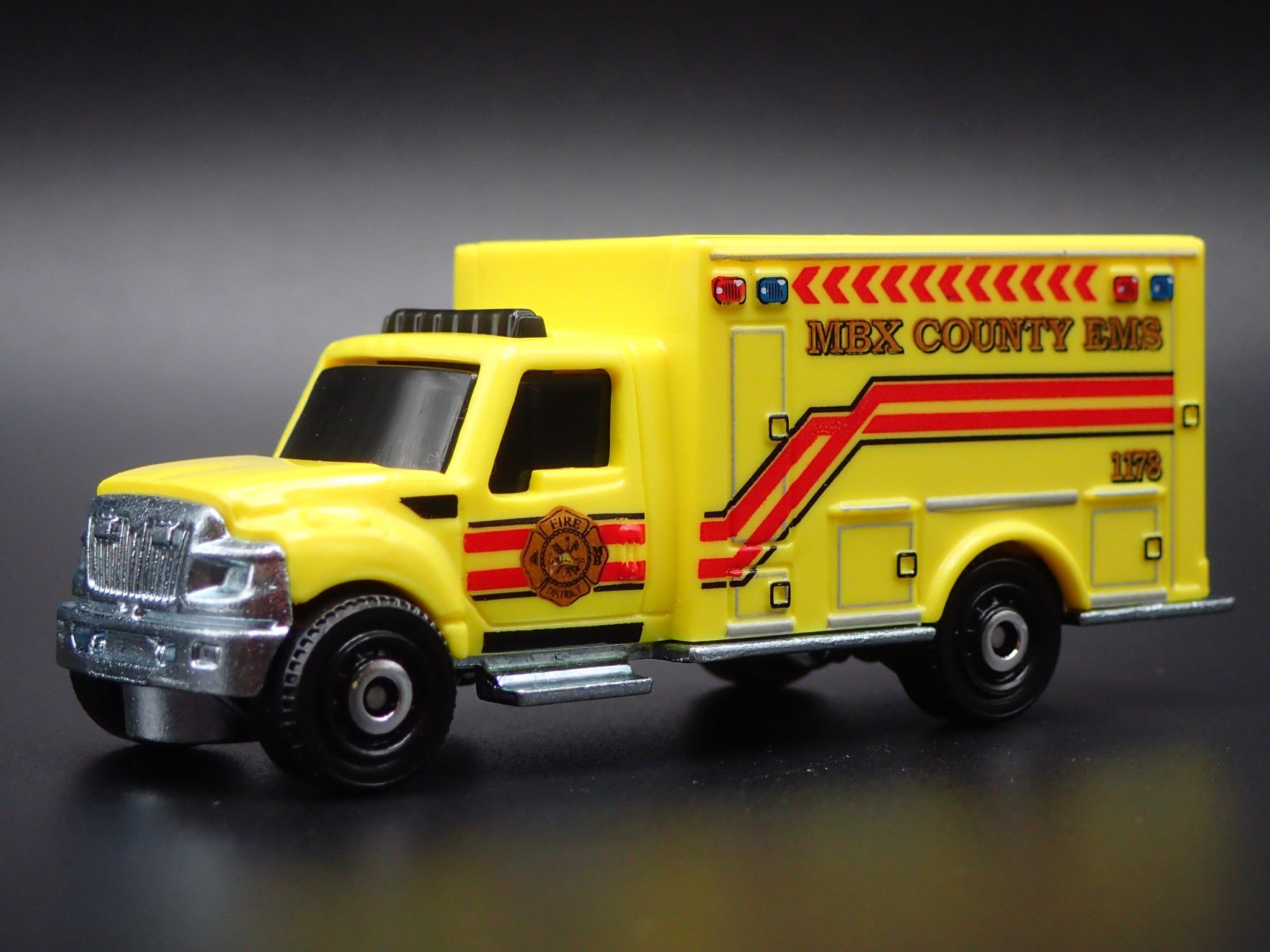 INTERNATIONAL WORKSTAR AMBULANCE MBX COUNTY EMS 1:64 MB SCALE DIECAST ...