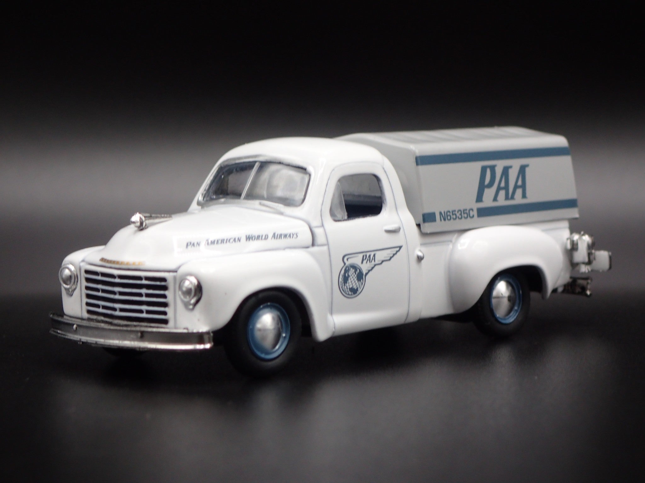 1950 50 STUDEBAKER 2R PICKUP TRUCK PAN AM WHITE 1:64 SCALE DIECAST MOD ...