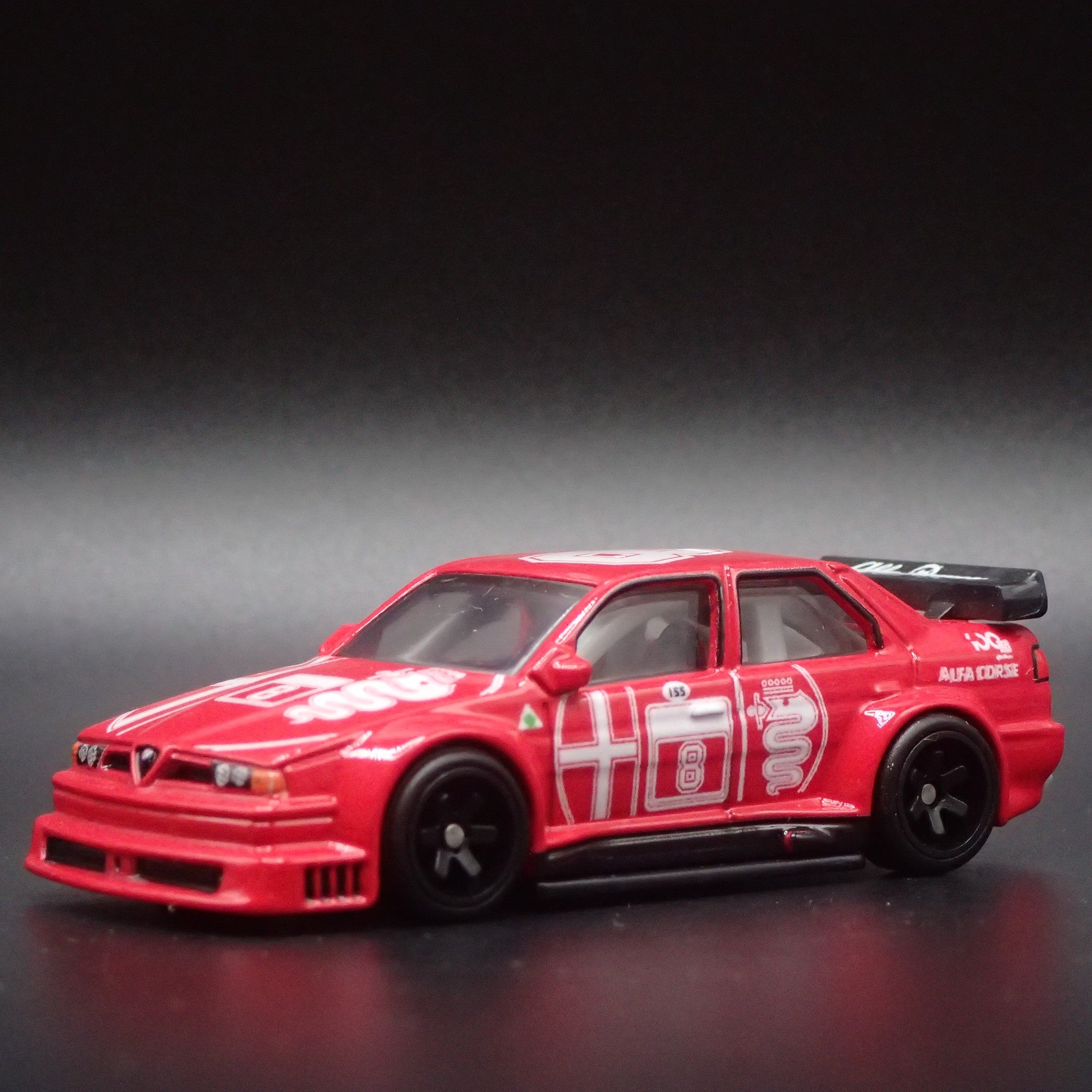 1993-1996 ALFA ROMEO 155 V6 Ti RACE CAR 1:64 SCALE DIORAMA DIECAST MOD ...