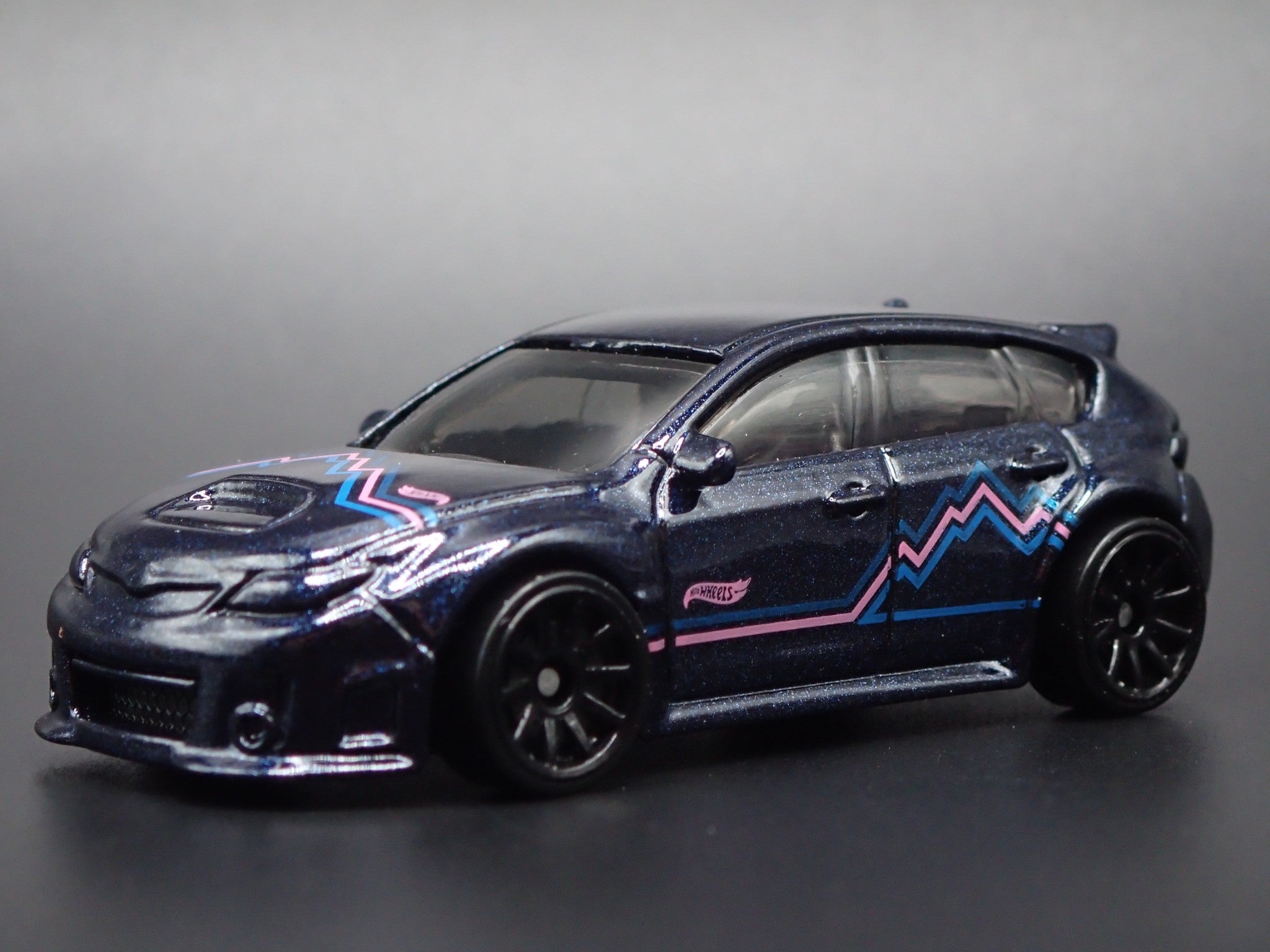 2007-2014 SUBARU WRX STI BLUE 1:64 SCALE COLLECTIBLE DIORAMA DIECAST M ...