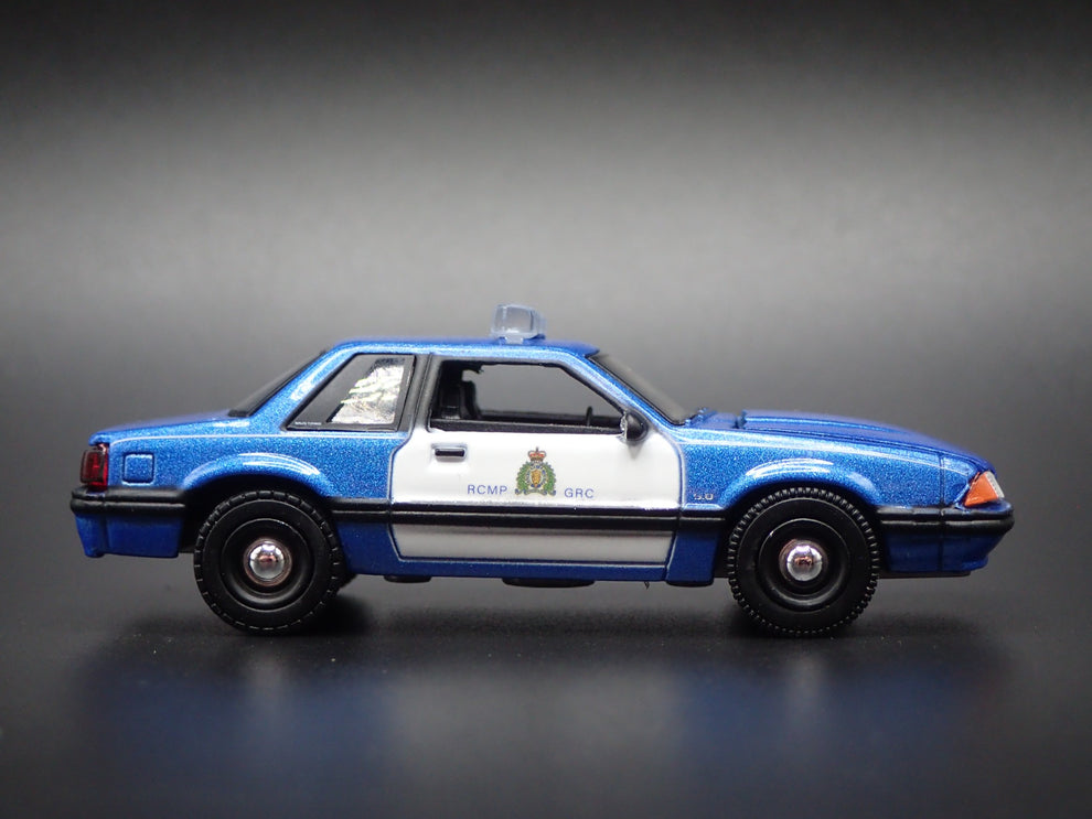 1991 91 FORD MUSTANG SSP ROYAL CANADIAN POLICE FOX BODY 1/64 DIECAST M ...