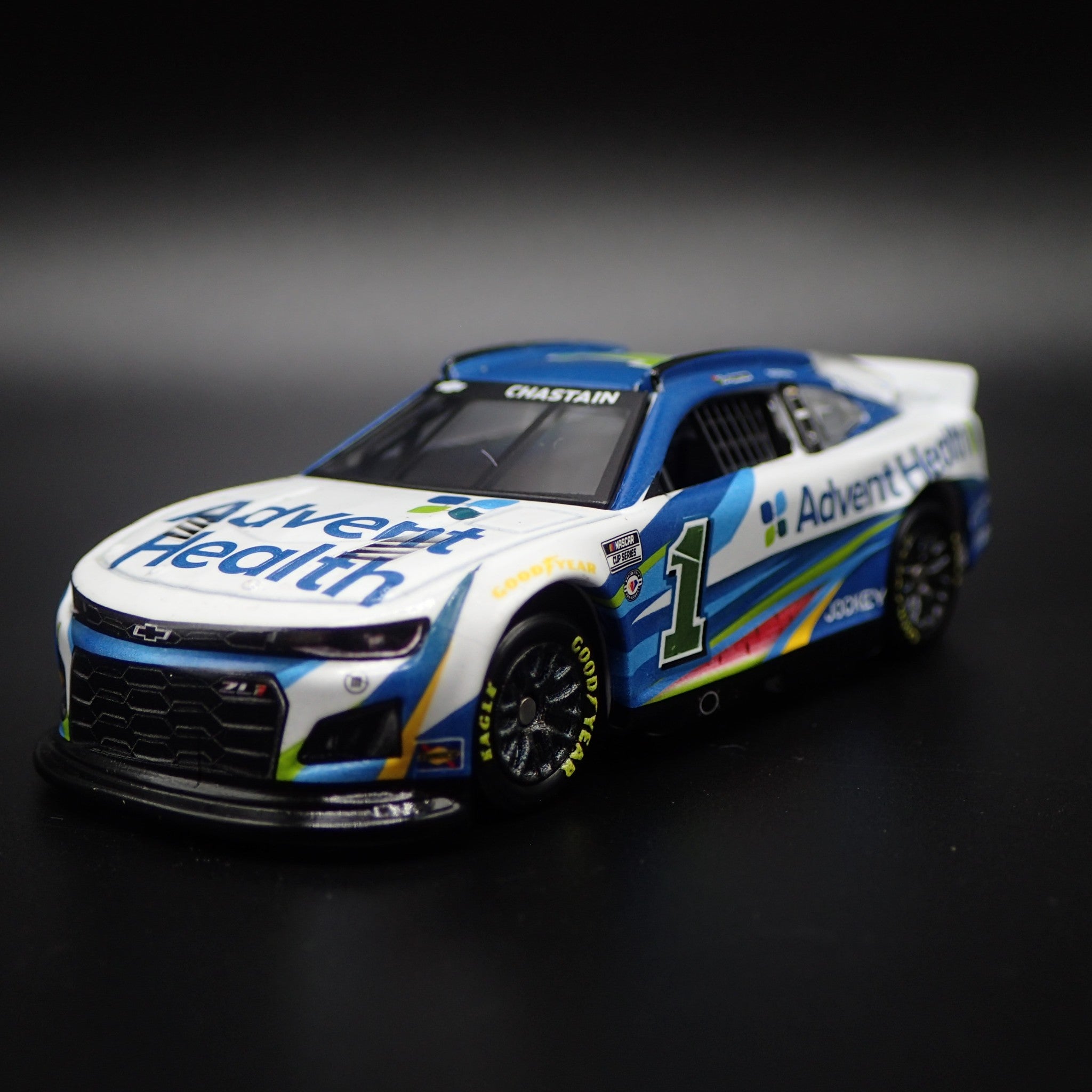 2023 23 CHEVY CAMARO ZL1 #1 ROSS CHASTAIN ADVENT NASCAR 1:64 DIECAST M ...
