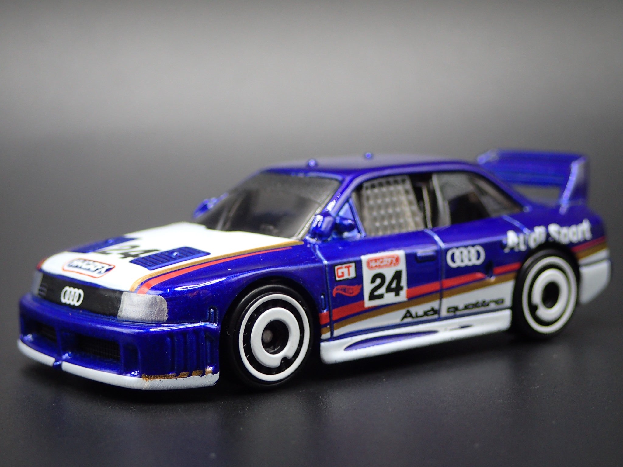 AUDI 90 QUATTRO IMSA RACE CAR 1:64 SCALE COLLECTIBLE DIORAMA DIECAST M ...