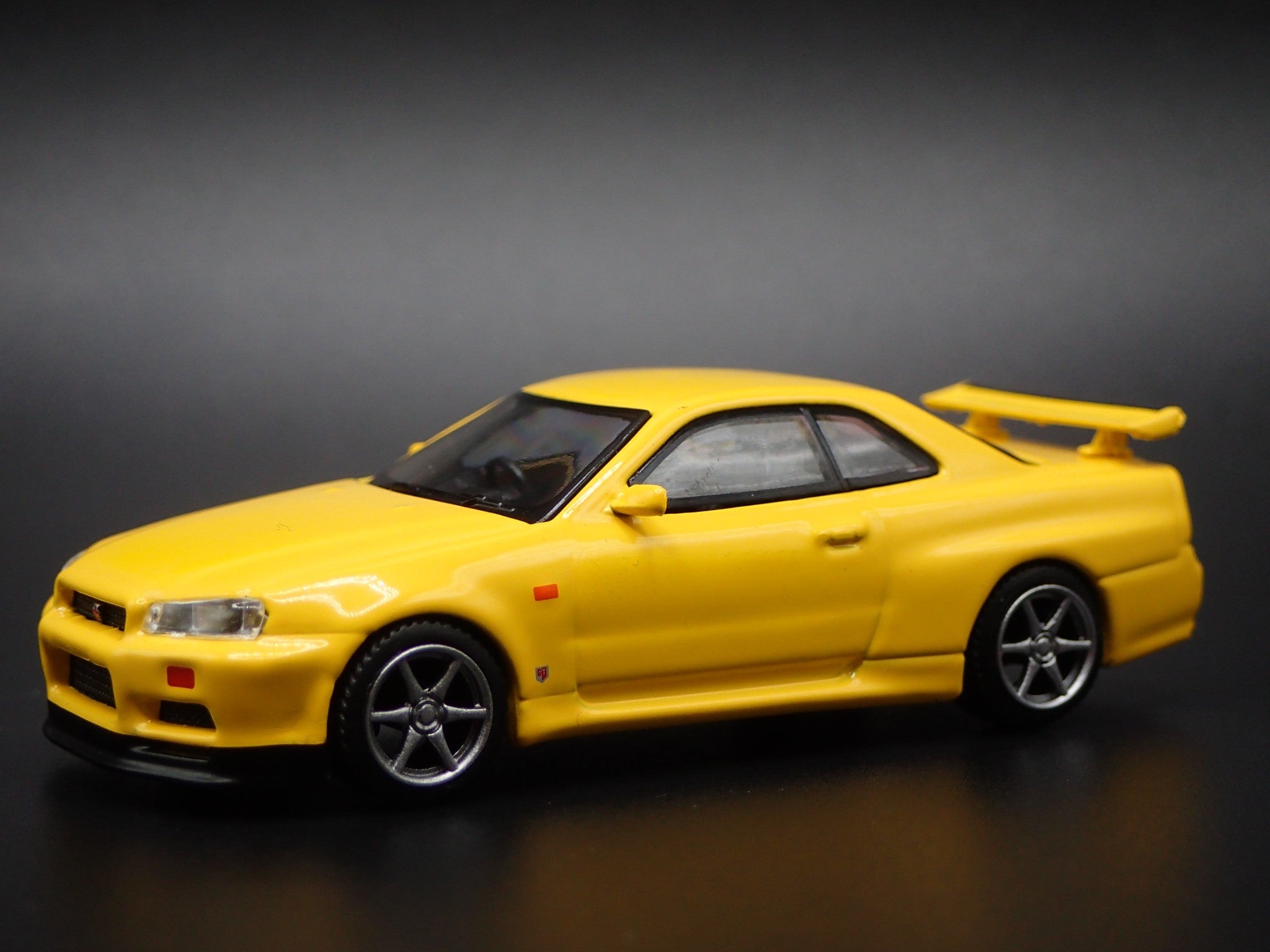 1999-2002 NISSAN SKYLINE GTR R34 VSPEC YELLOW 1:64 SCALE DIECAST MODEL ...
