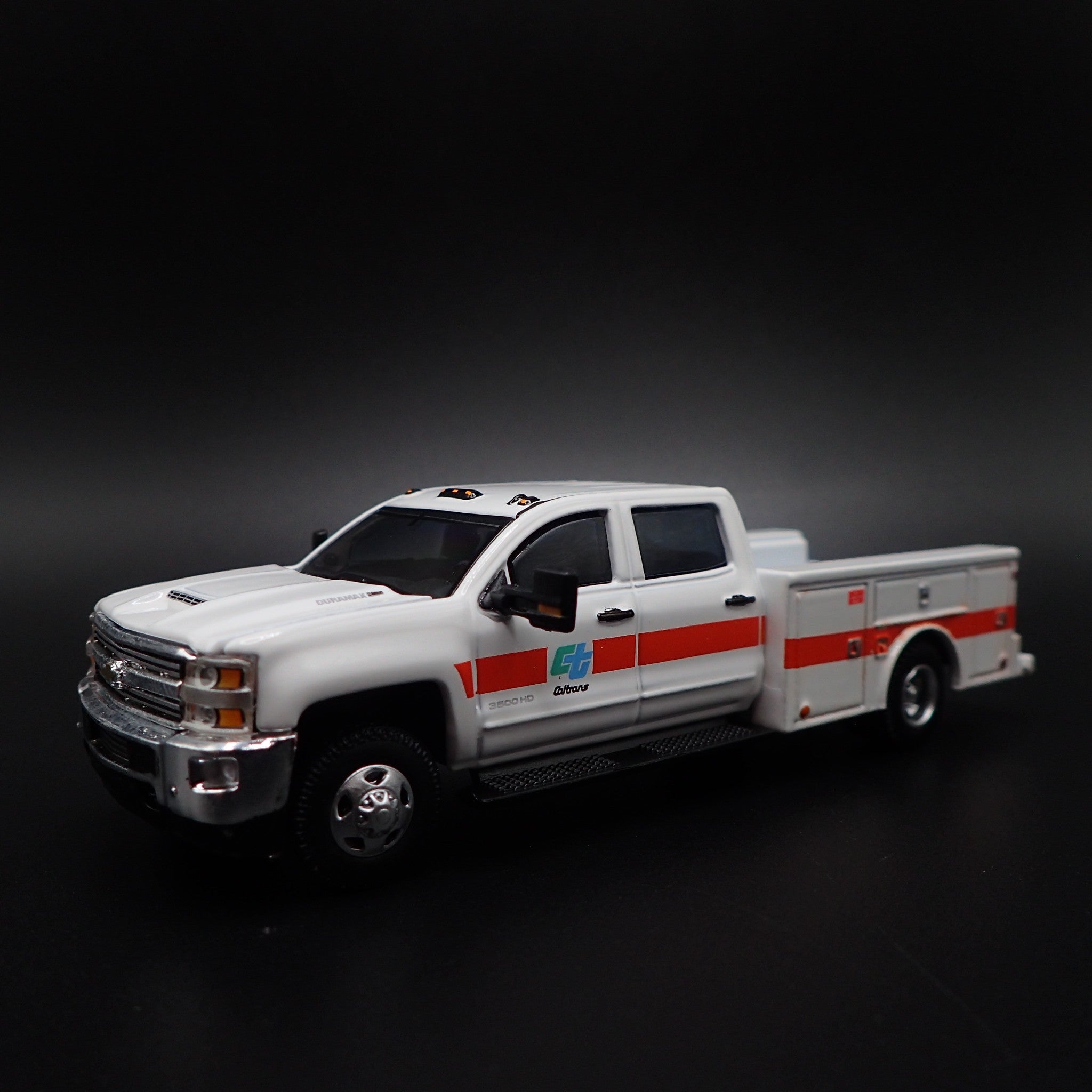 2016 CHEVY CHEVROLET SILVERADO 3500 DUALLY TRUCK CALTRANS 1:64 DIECAST ...