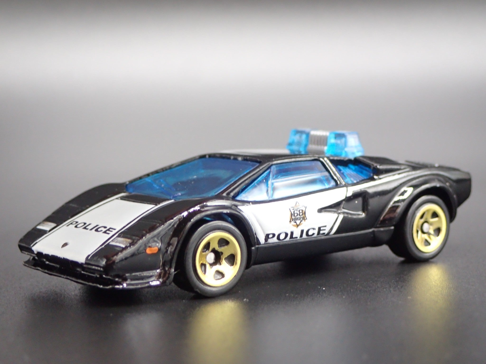 1974-1990 LAMBORGHINI COUNTACH POLICE CAR SUPER CAR 1:64 SCALE DIECAST ...