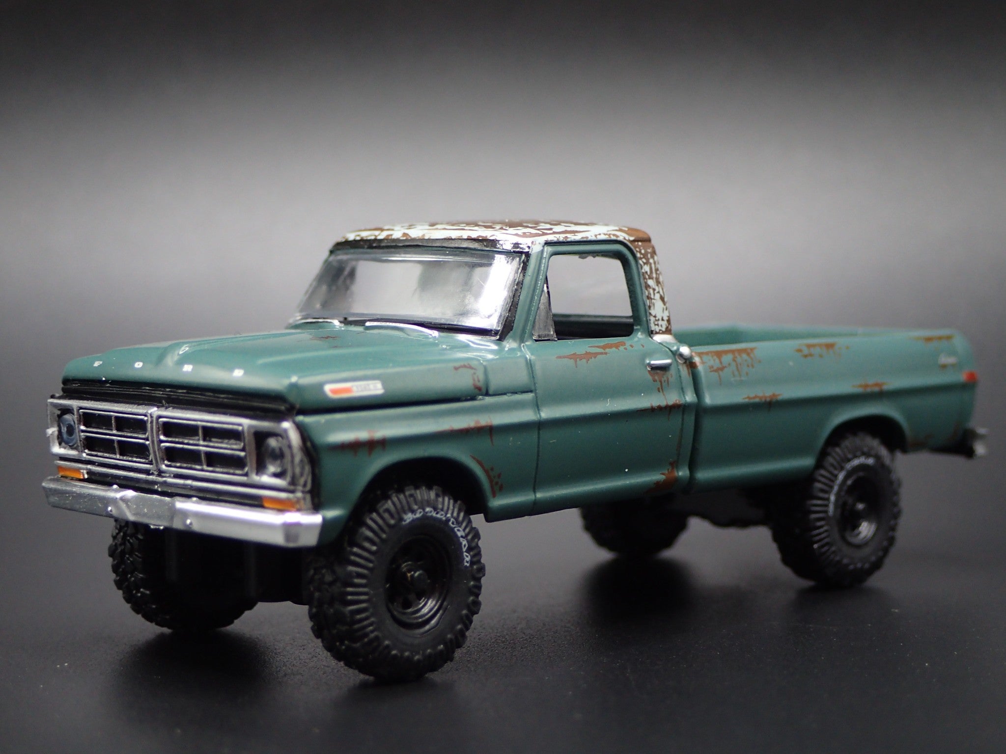 1972 72 FORD F250 CUSTOM 4X4 PICKUP TRUCK 1/64 SCALE DIORAMA DIECAST M ...