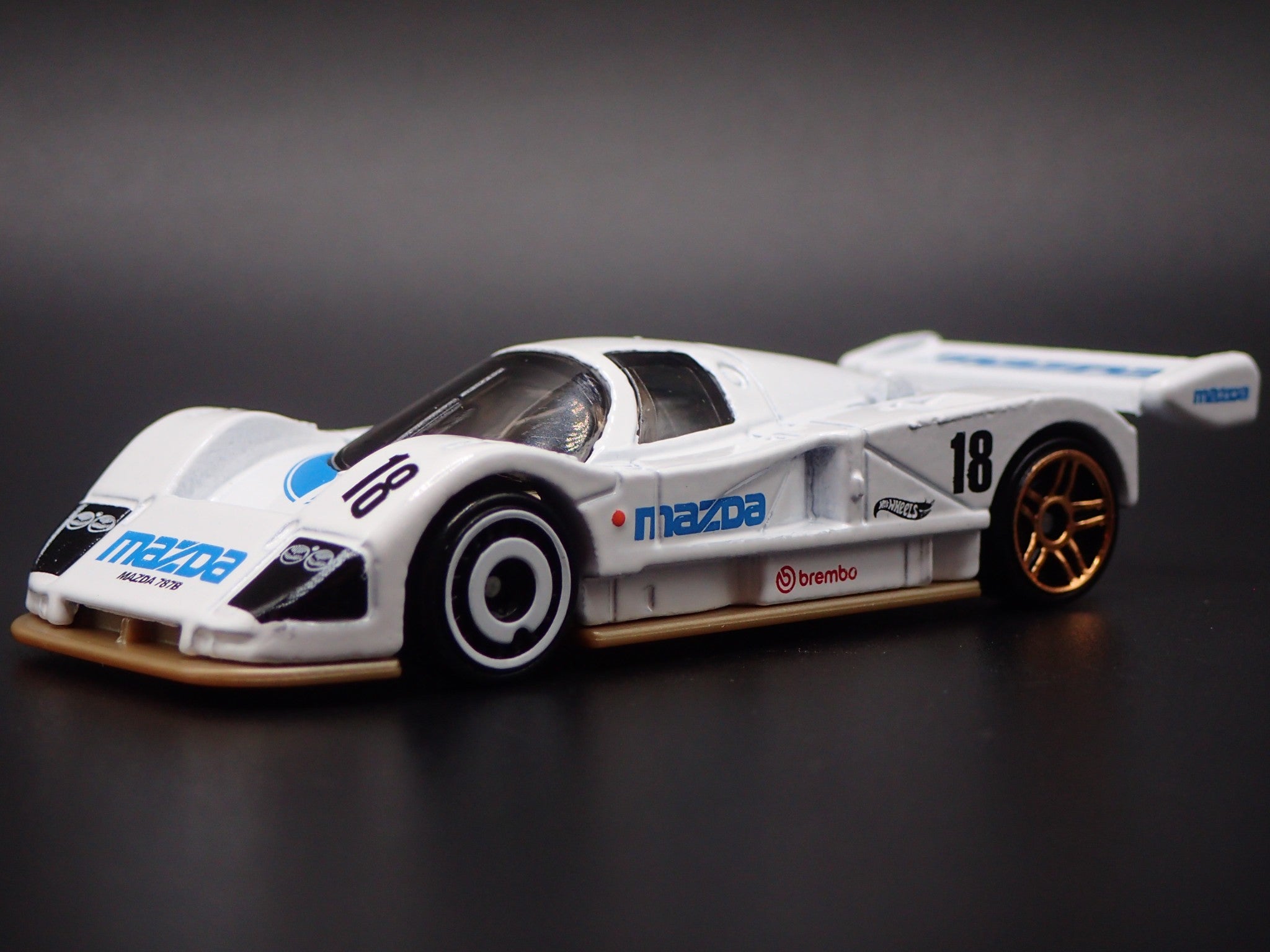 MAZDA 787B RACING CAR WHITE 1:64 SCALE COLLECTIBLE DIORAMA DIECAST MOD ...