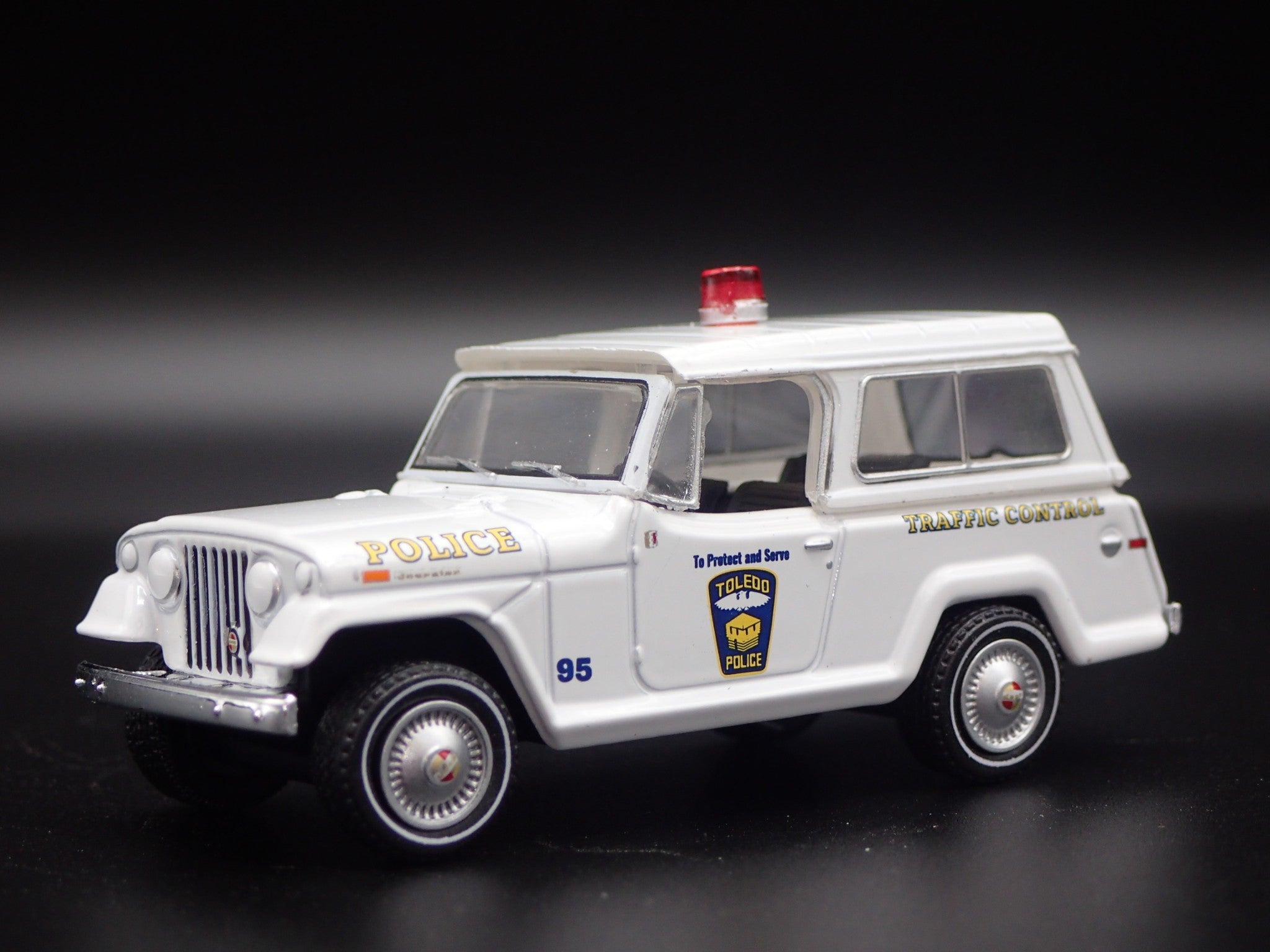 1969 KAISER JEEP JEEPSTER TOLEDO, OHIO POLICE DEPT 1:64 SCALE DIECAST ...