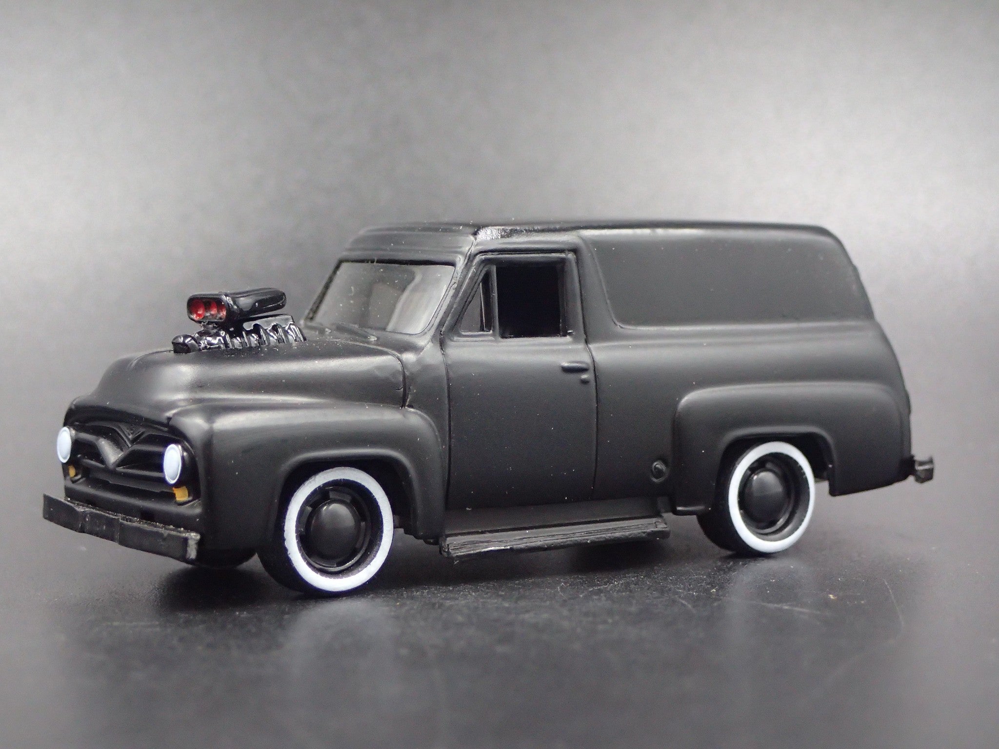 1955 55 FORD PANEL DELIVERY VAN BLACK 1:64 SCALE COLLECTIBLE DIECAST M ...